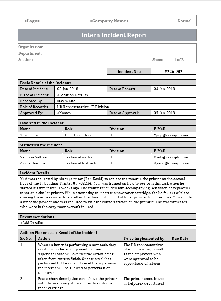 Incident Management Templates Bundle – PM Docs